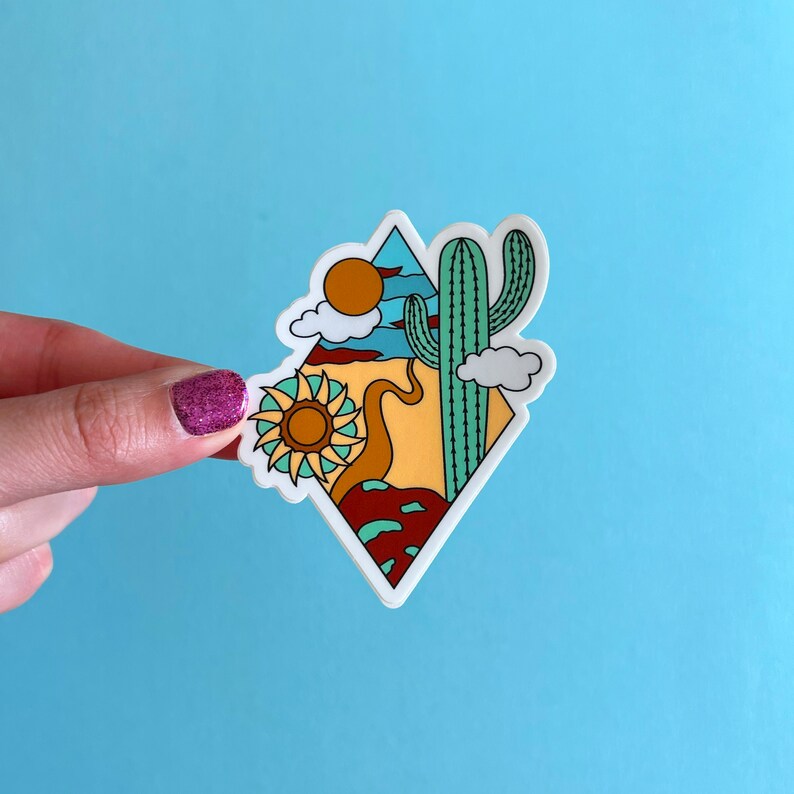 Cactus Sticker - Desert Sticker - Etsy