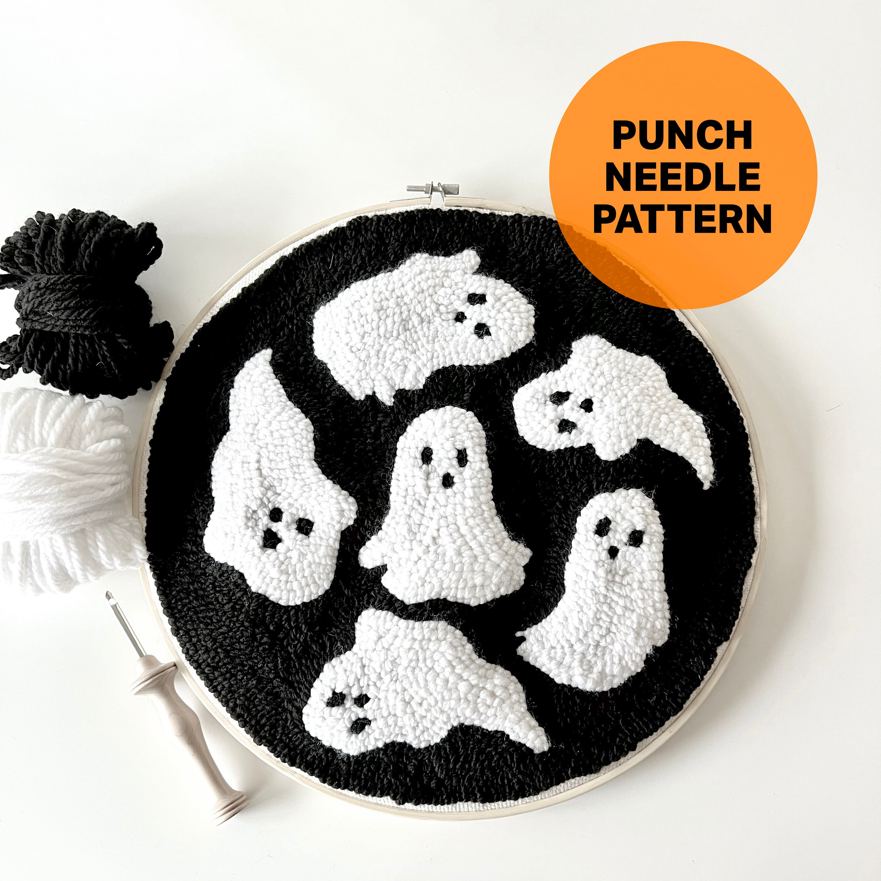 Ghosts Punch Needle Template PDF - Etsy