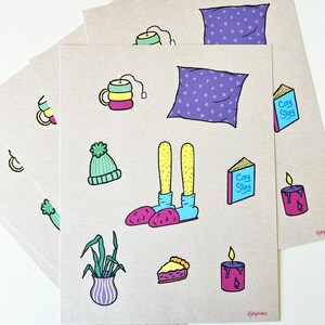 Cozy Things Art Print - Etsy
