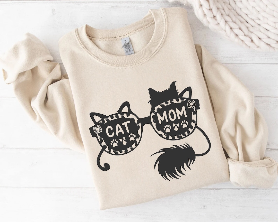 Cool Cat Mom PNG SVG for Sublimation Prints, Cat Mom Tshirt Design, Cat ...