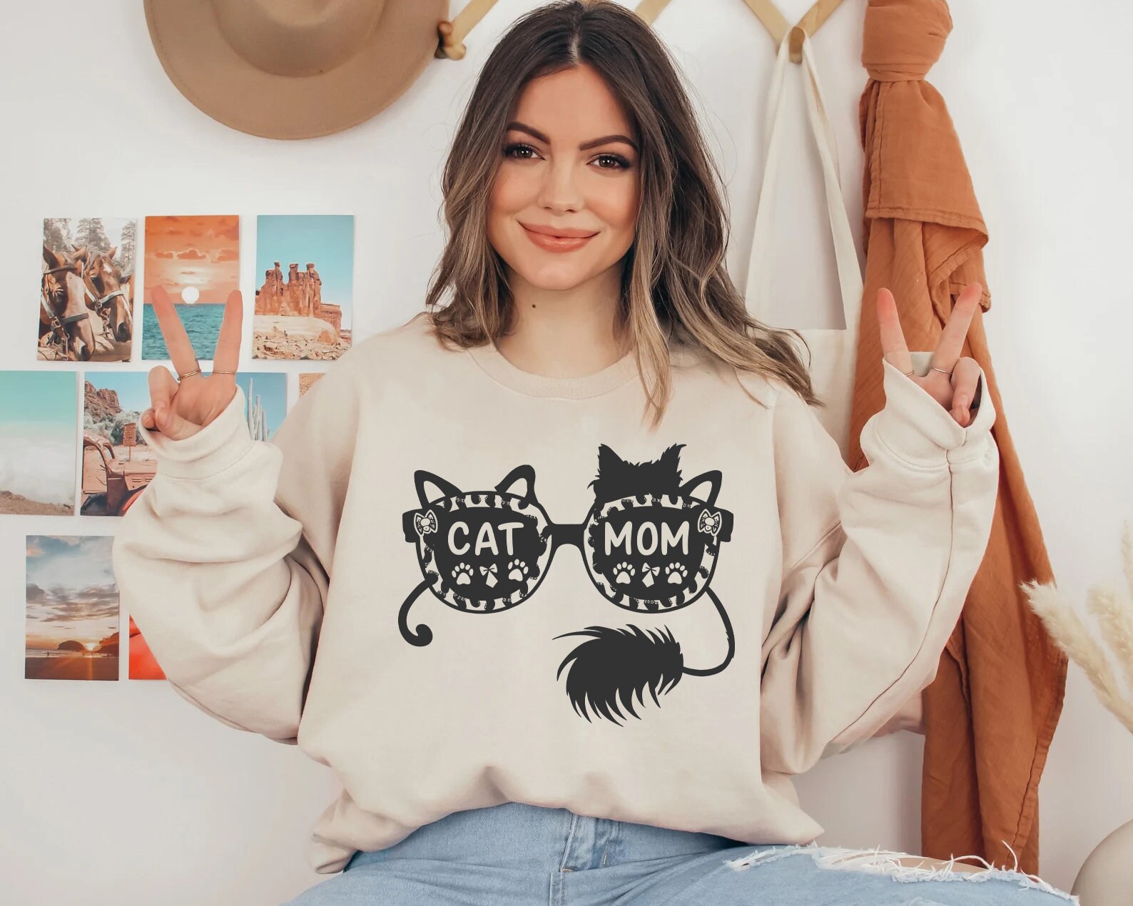 Cool Cat Mom PNG SVG for Sublimation Prints, Cat Mom Tshirt Design, Cat ...