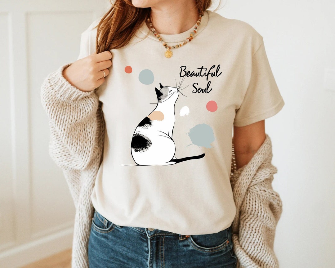 Cute Cat With Beautiful Soul SVG & PNG, Mental Health Svg, Self Care ...