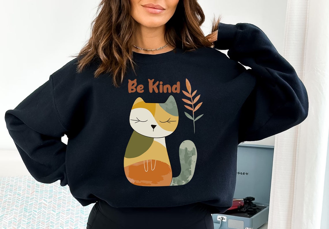 Always Be Kind Cat PNG & SVG, Cute Cat PNG, Watercolor Cat Svg, Cat ...