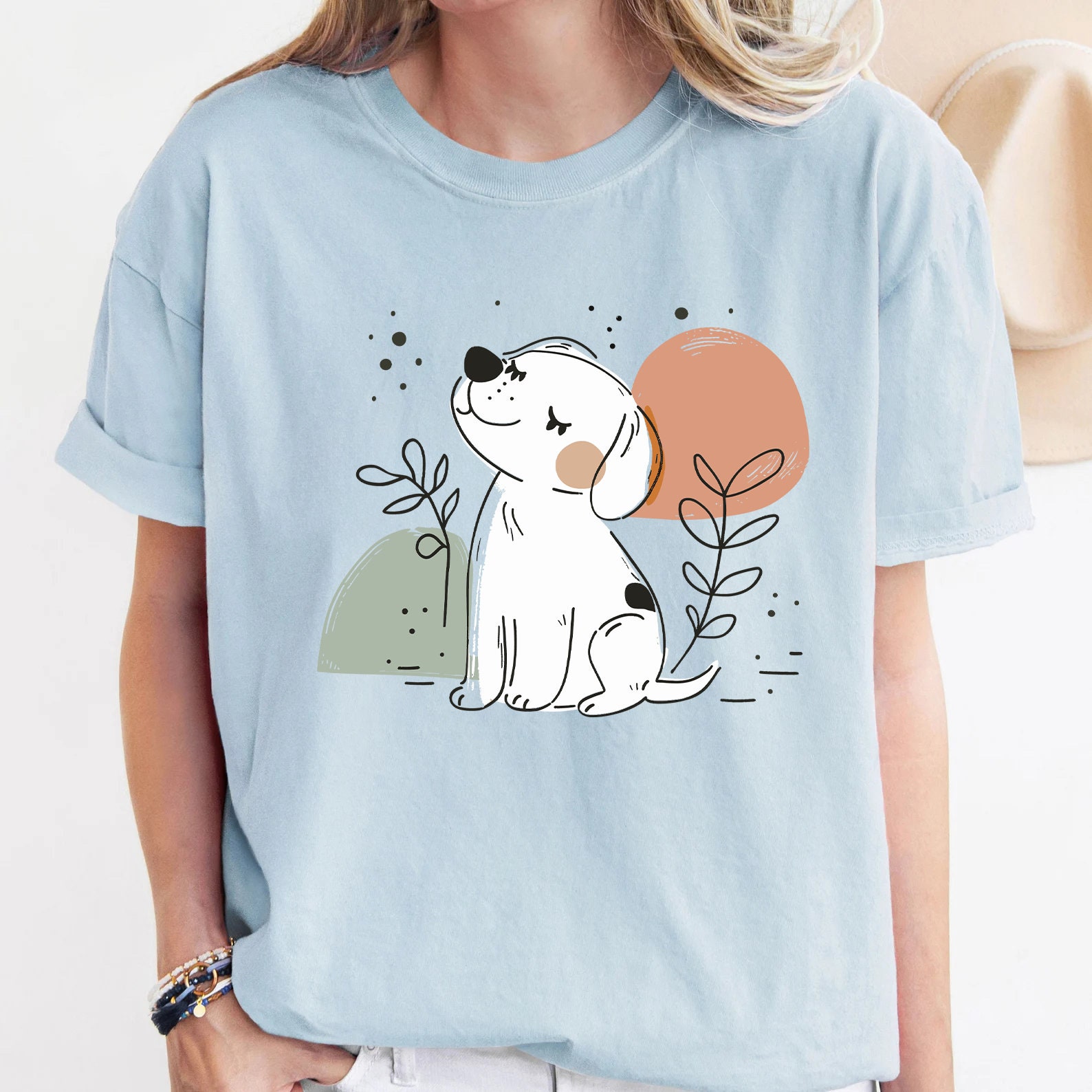 Cute Dog SVG & PNG Files, Kawaii Puppy Svg for Dog Mom, Watercolor Dog ...