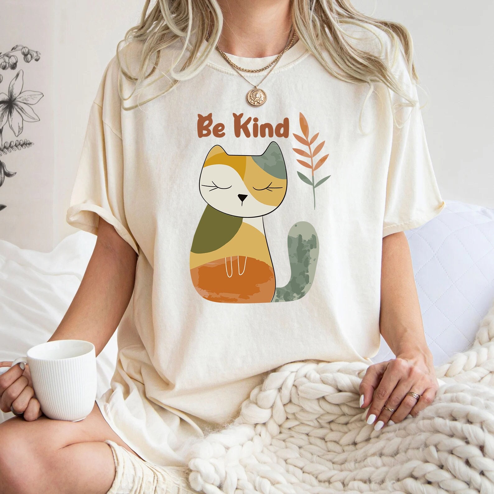 Always Be Kind Cat PNG & SVG, Cute Cat PNG, Watercolor Cat Svg, Cat ...