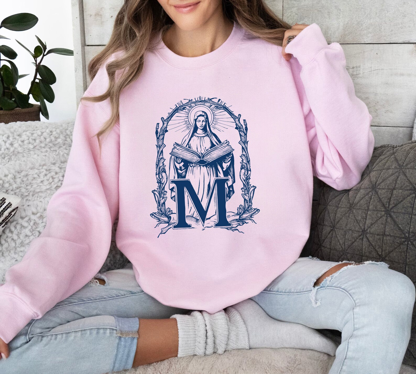 Virgin Mary Shirt PNG, Virgin Mary Tote Bag Png, Religious Gifts, Retro ...