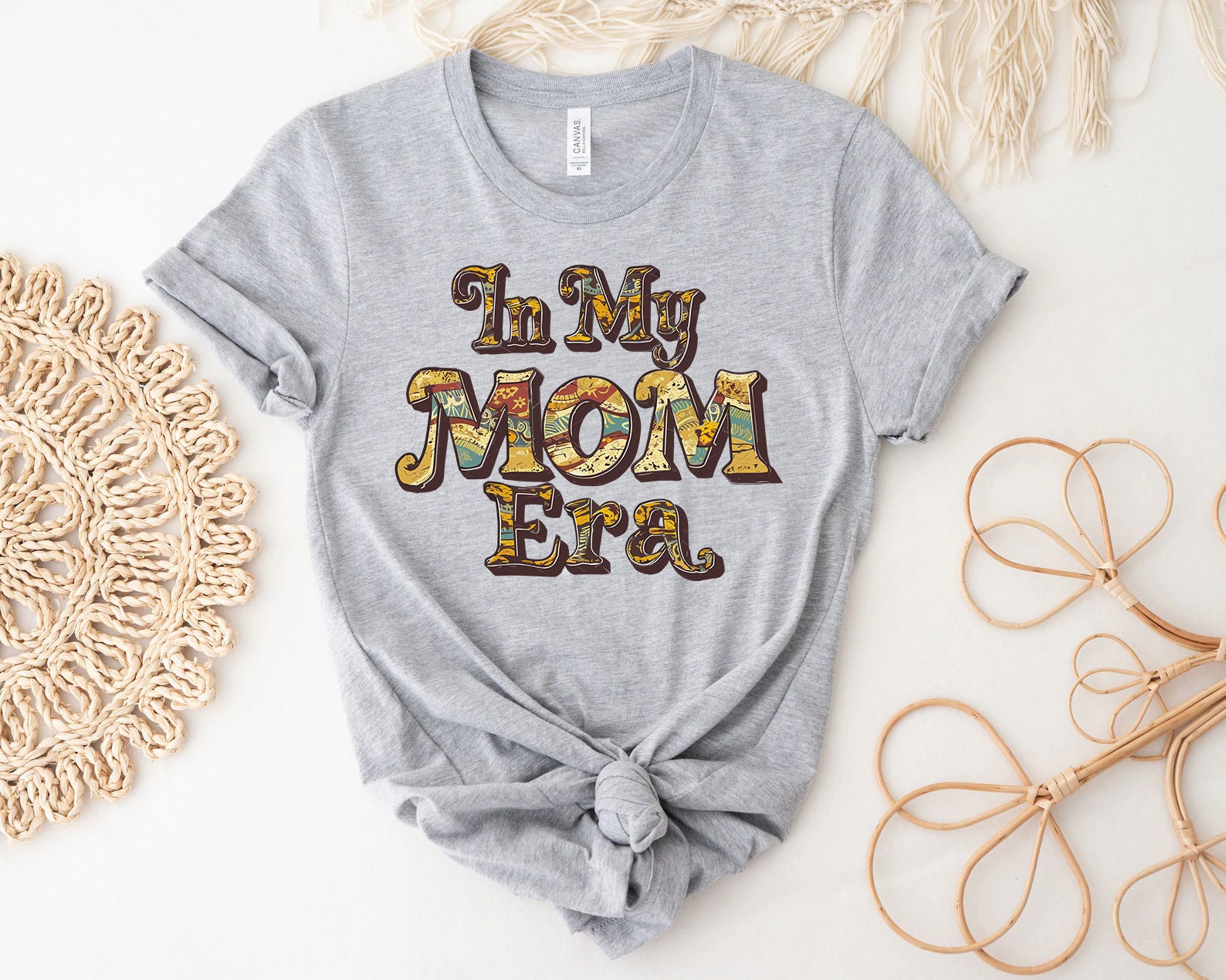Boho Mom Shirt Design, in My Mom Era SVG PNG, Groovy Mama Svg, Mom Life ...
