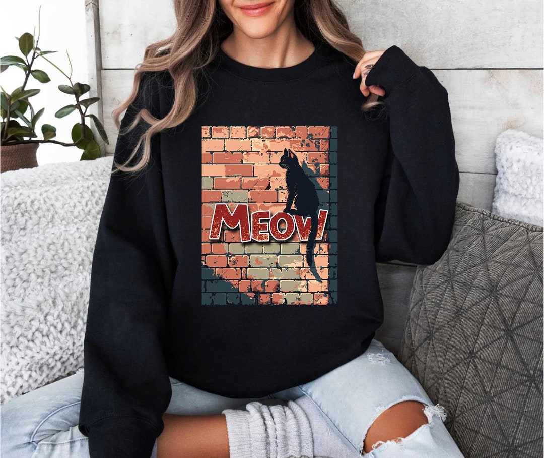Funny 'meow' Cat PNG File - Digital Download for Sublimation Printing ...