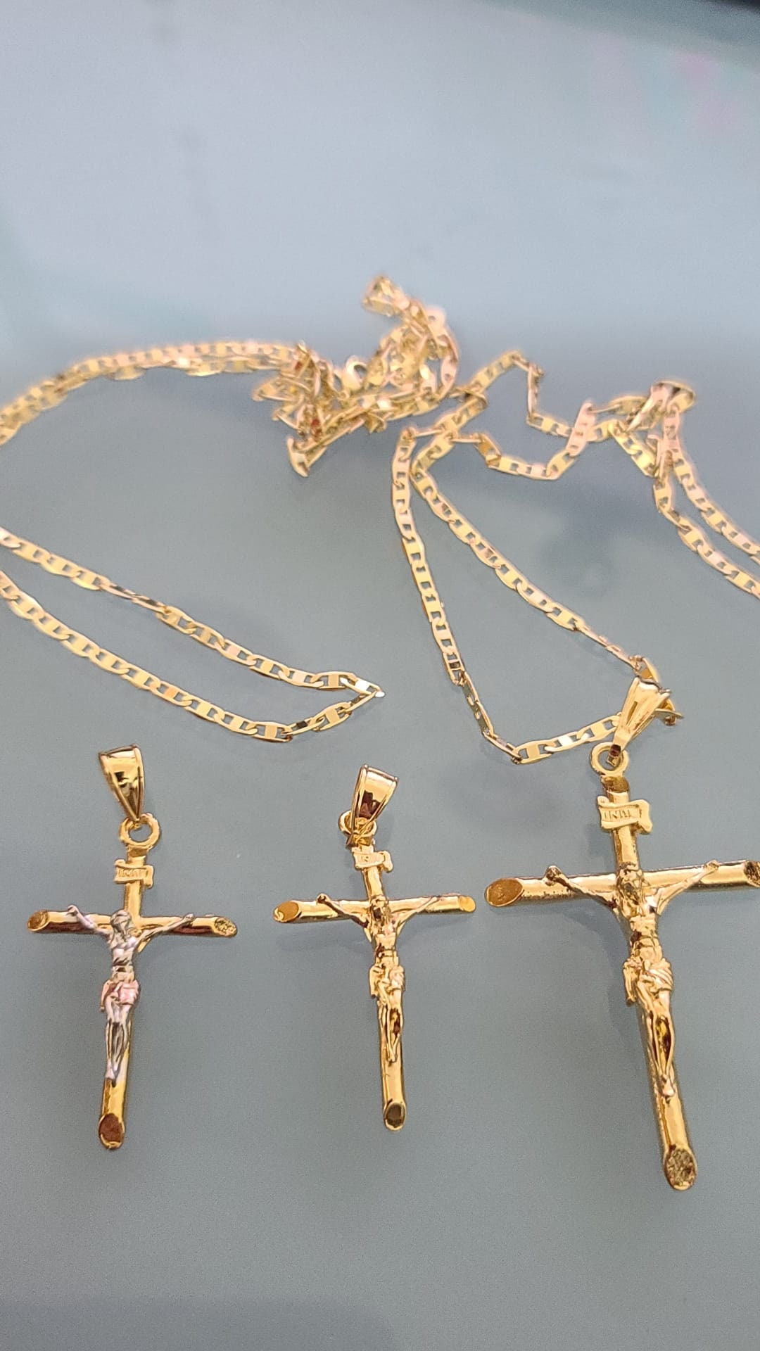 14k Gold Plated Saint Cross - Crucifix Necklace ~ Religious Cross ...