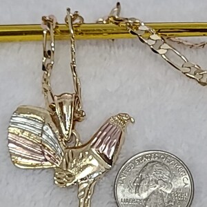 14k Gold Plated Chicken Rooster Pendant Necklace | Cadena Con Dije ...
