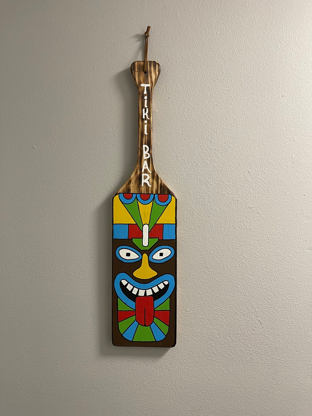 Tiki Bar Paddle, Tiki Bar Sign, Totem Sign, Coastal Decor, Beach Decor ...