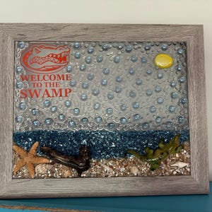 Florida Gators Resin Art, Welcome to the Swamp, Sun Catcher, Coastal ...