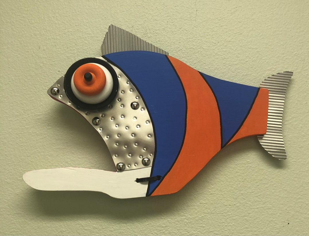 Funky Fish Wall Art, Wood Fish Wall Decor, Coastal Decor, Wooden Fish ...