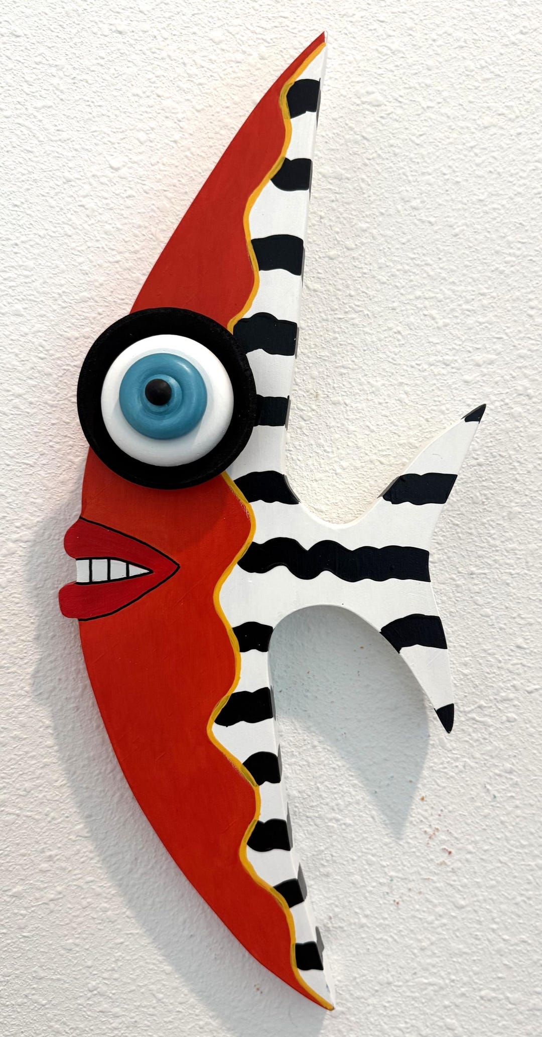 Funky Fish Wall Art, Wood Fish Wall Decor, Coastal Decor, Beach House ...