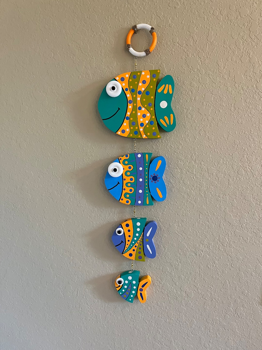 Funky Fish Wall Art Wood Fish Wall Decor Coastal Decor - Etsy