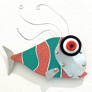 Funky Fish Wall Art, Wood Fish Wall Decor, Coastal Decor, Wooden Fish ...