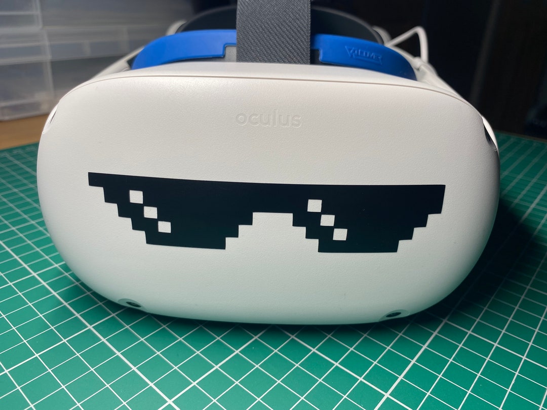 Pixel Glasses Vinyl Sticker Oculus Quest 2 Meta Quest 2 Apple MacBook ...