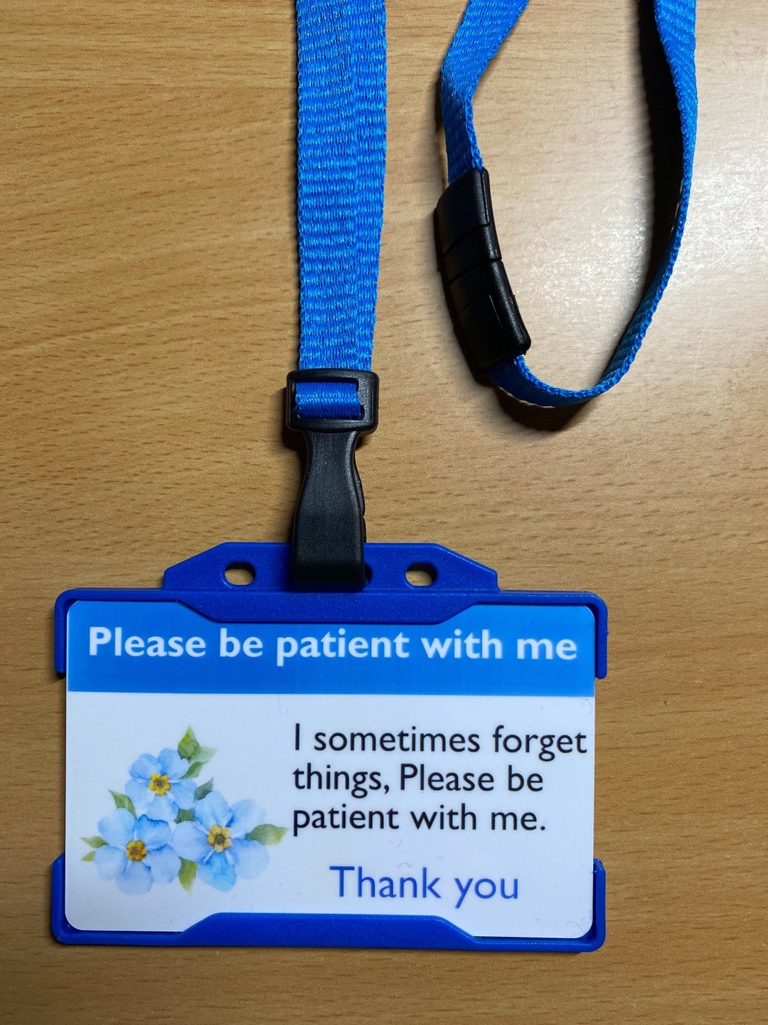 Dementia Card Memory Forget Me Not Medical Info ID Card - Etsy