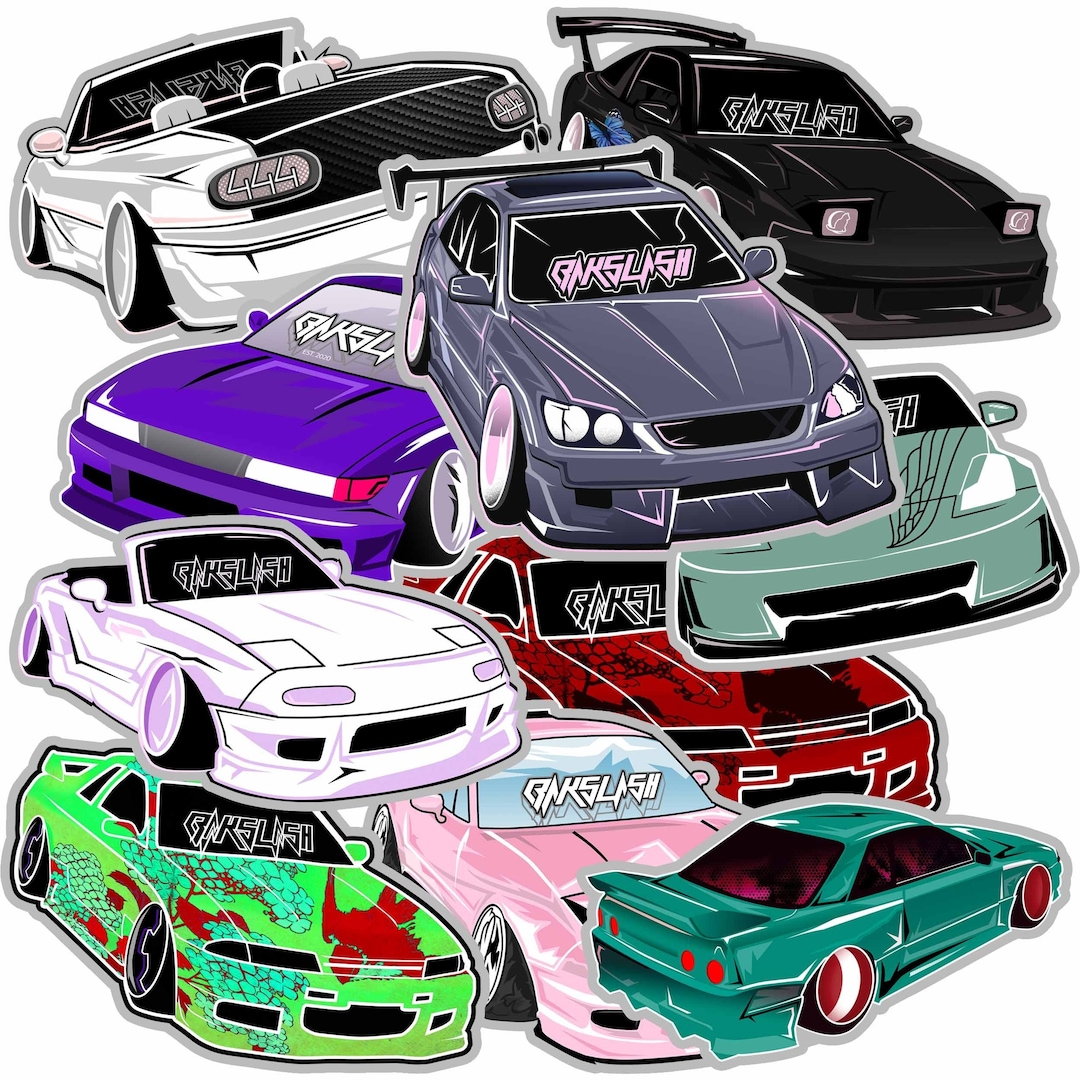 Bakslash JDM Stance Car Sticker Pack 1 - Etsy