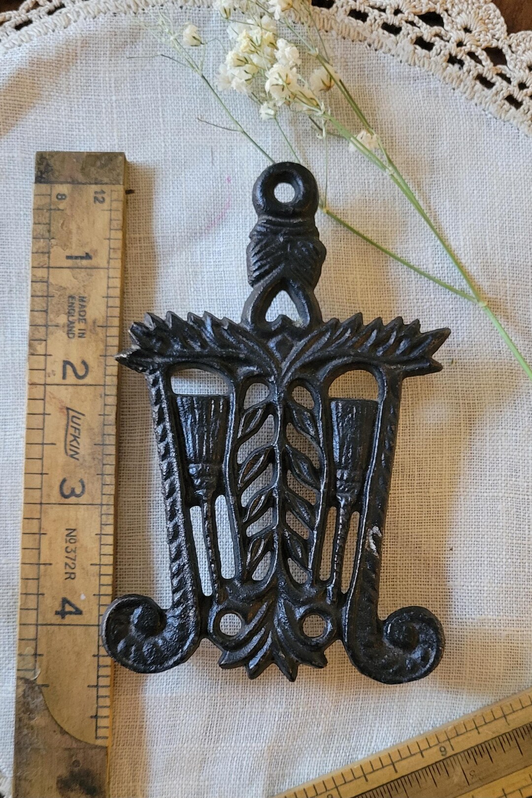 Wilton Cast Iron Mini Trivets Vintage With Broom Design - Coaster ...
