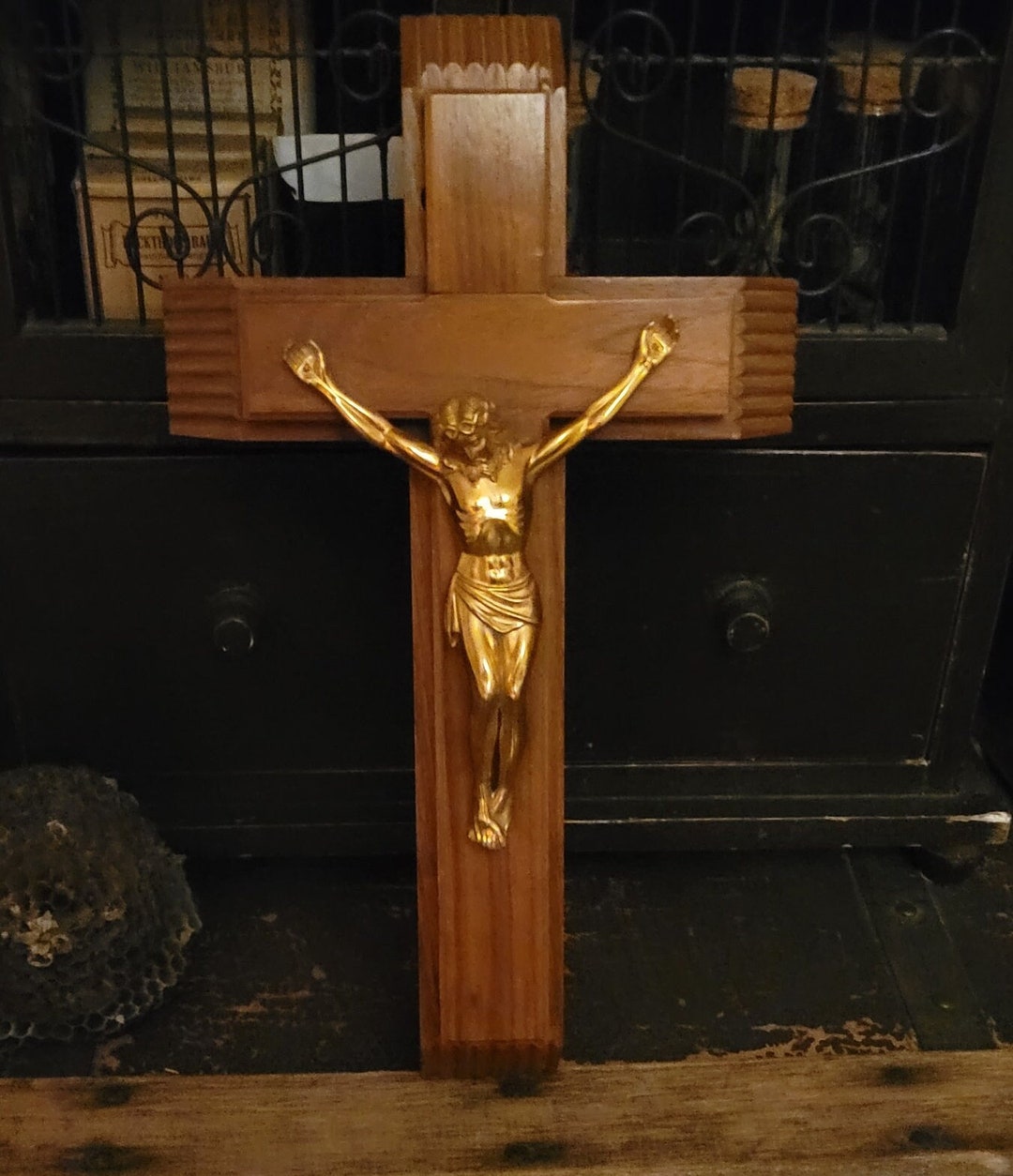 Vintage Last Rites Crucifix / Catholic Religious Sacrament Set With ...