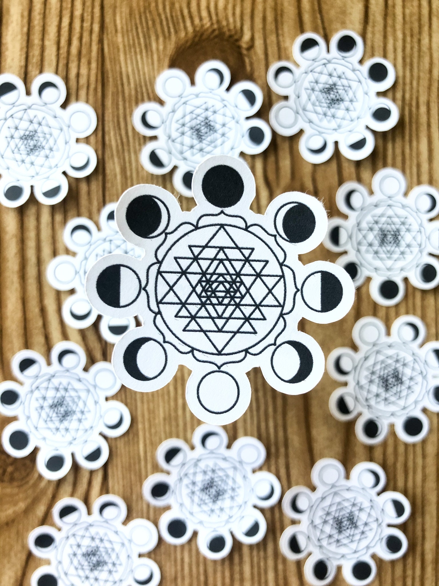 Sri Yantra Lunar Sticker Sri Yantra Sacred Geometry Lunar - Etsy