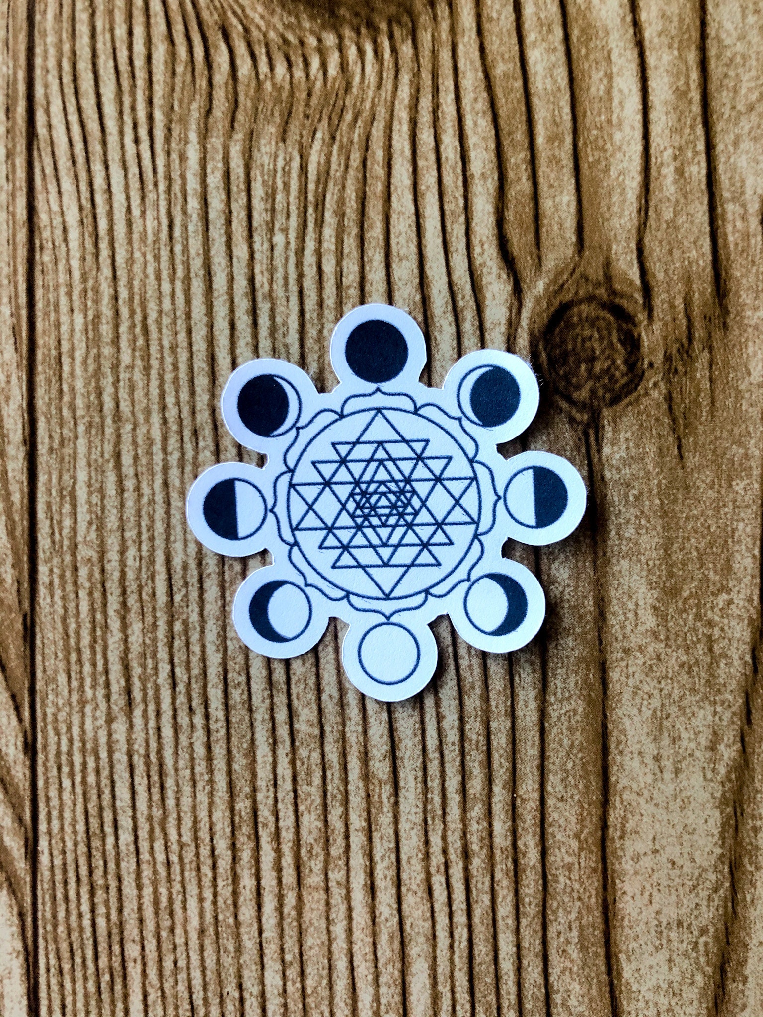 Sri Yantra Lunar Sticker Sri Yantra Sacred Geometry Lunar - Etsy