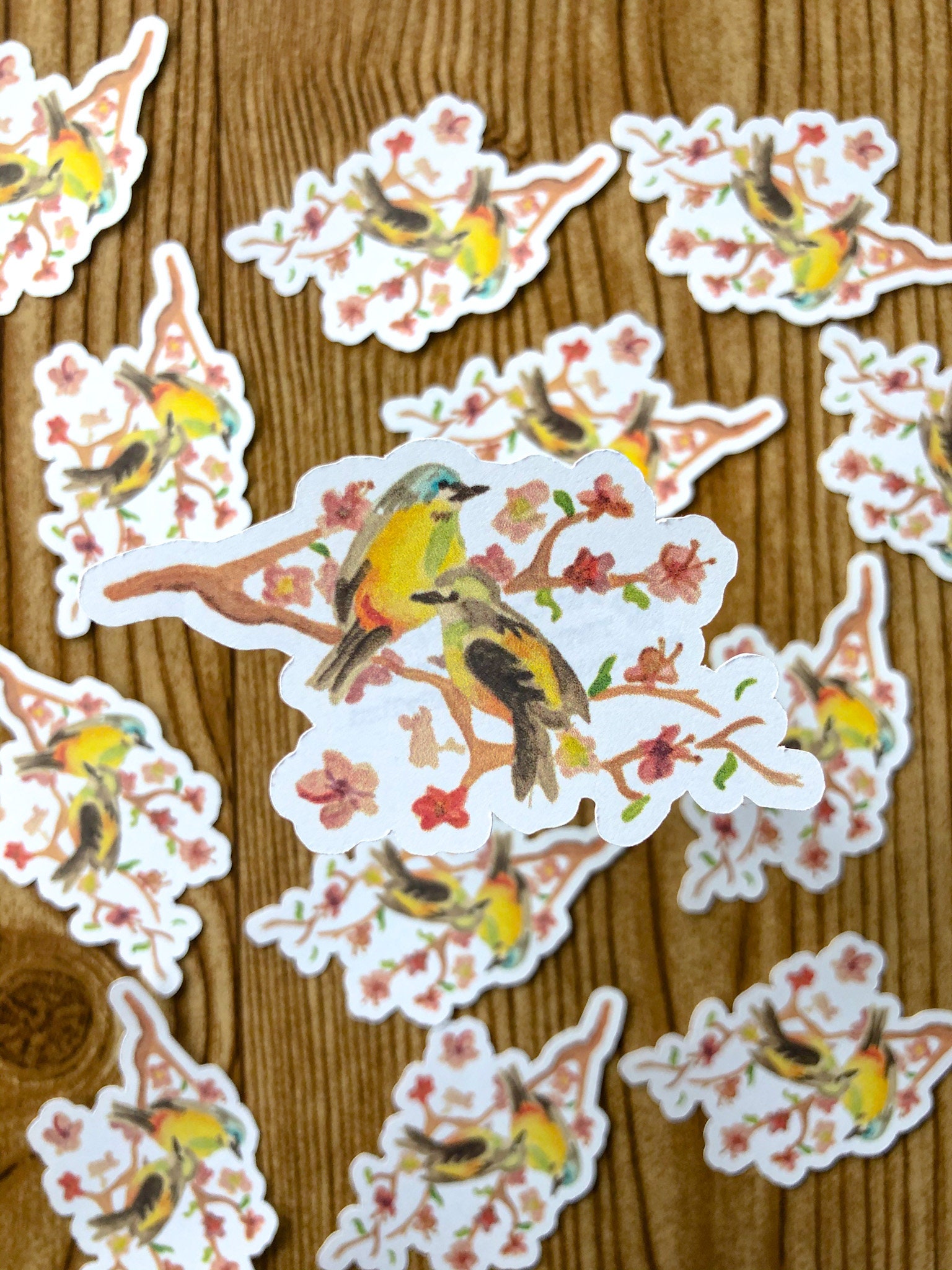 Yellow Bellied Warbler Watercolor Sticker Yellow Bellied | Etsy