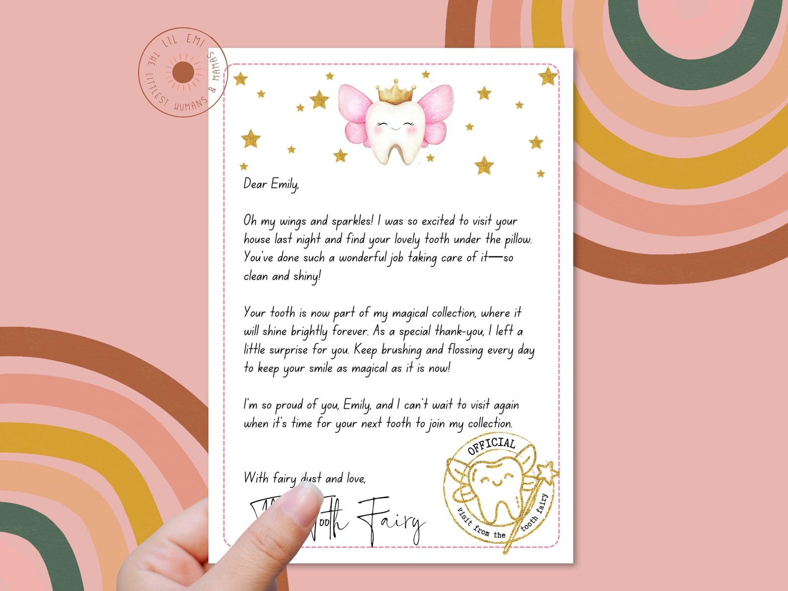 Tooth Fairy Letter Printable, Editable Tooth Fairy Note Canva Template ...
