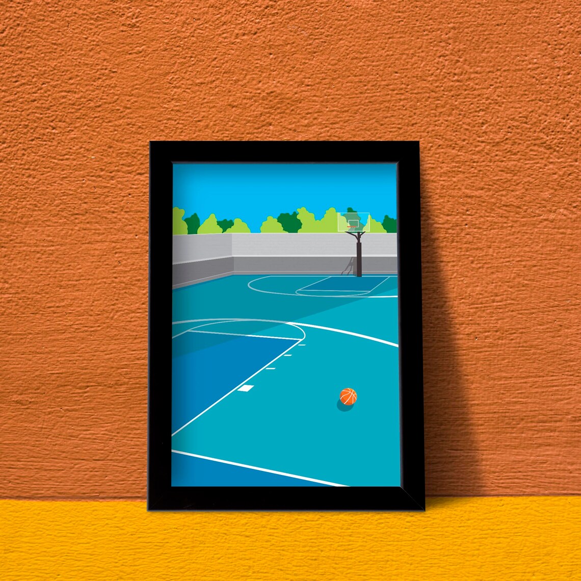 Basketball Court Poster-printable Wall Art-instant Digital | Etsy