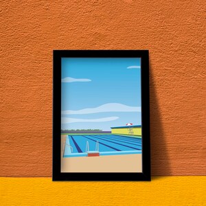 Swimming Pool Poster-retro Pool Art-swimming Pool Print-pool - Etsy