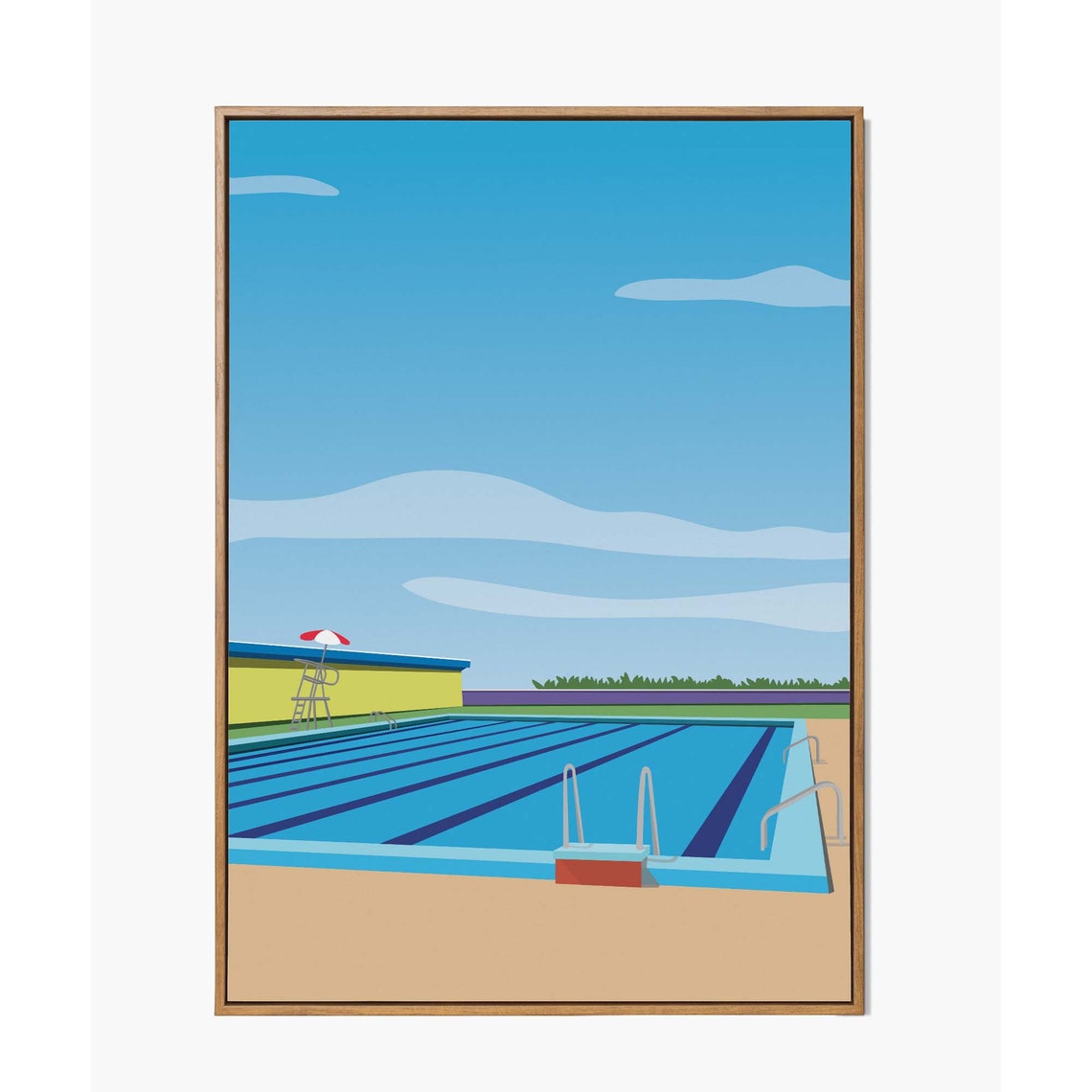 Swimming Pool Poster-retro Pool Art-swimming Pool Print-pool Print ...