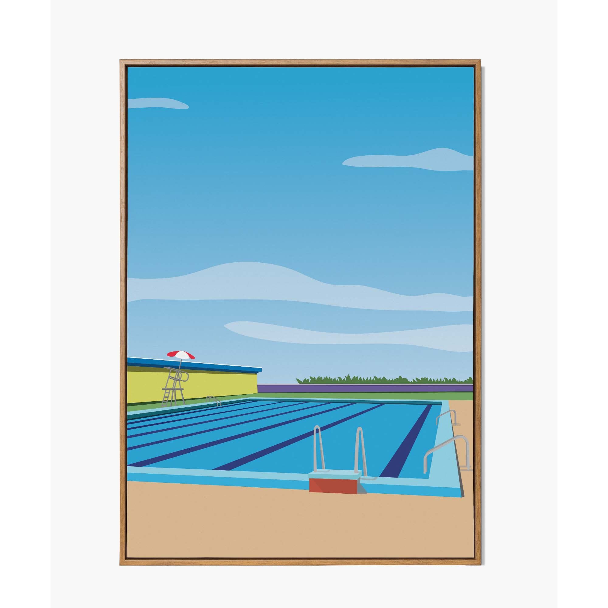 Swimming Pool Poster-retro Pool Art-swimming Pool Print-pool Print ...