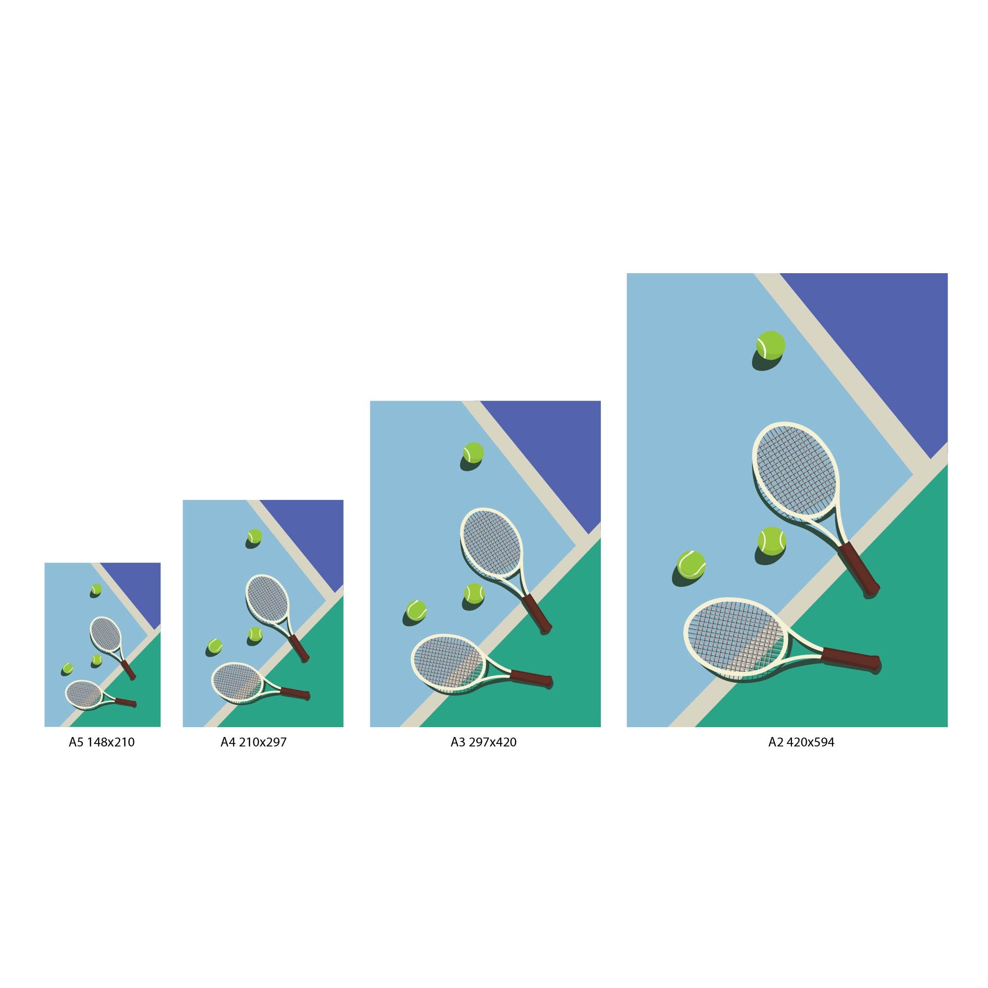 Tennis Court Poster-printablewallart-tennis Art Digital Download ...