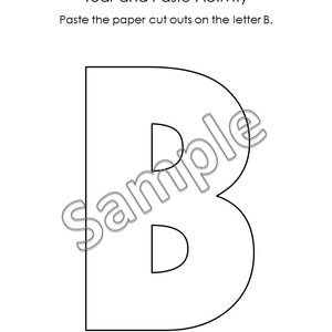 Alphabet Tear and Paste Worksheets: A-Z Fine Motor Activity (printable ...