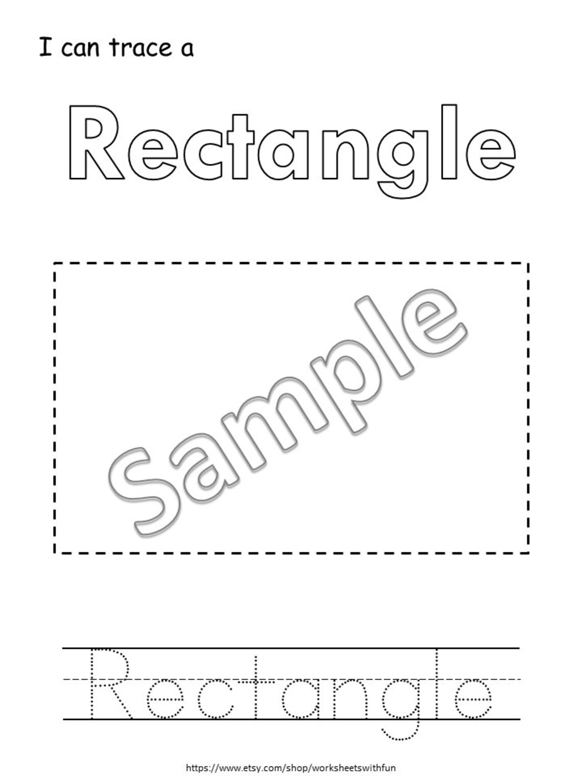 2D Shape Tracing Worksheets Printable | Shape Coloring & Name Tracing ...