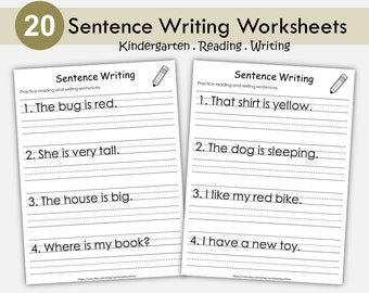25 Printable Write the Sentence Worksheets, Sentence Writing Worksheets ...