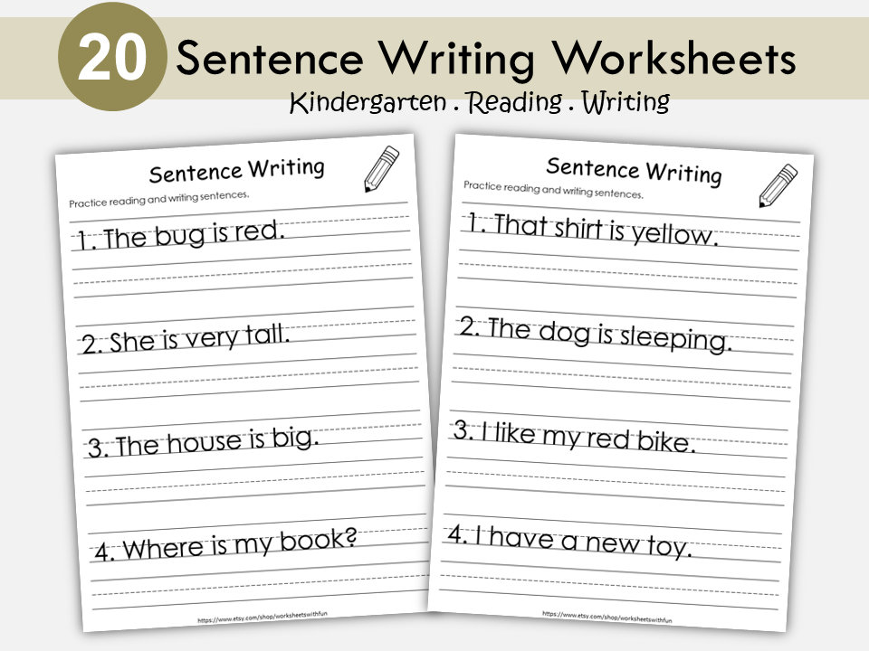 Writing Worksheets For Kindergarten