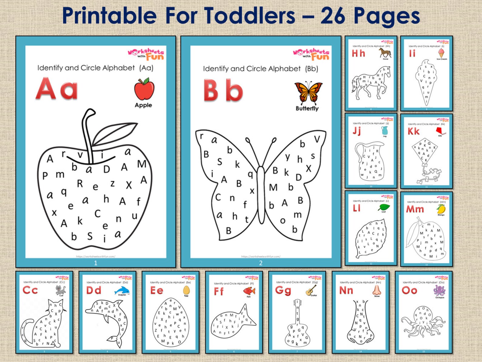 Alphabet Busy Book for Kids 26 Printable Worksheets Busy - Etsy