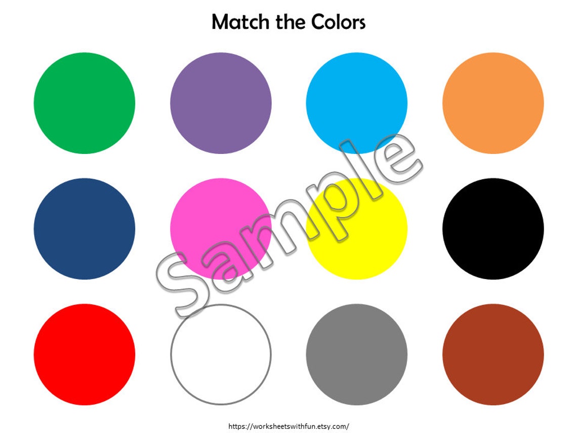 Preschool Binder Busy Book Printable Matching Game for Kids - Etsy