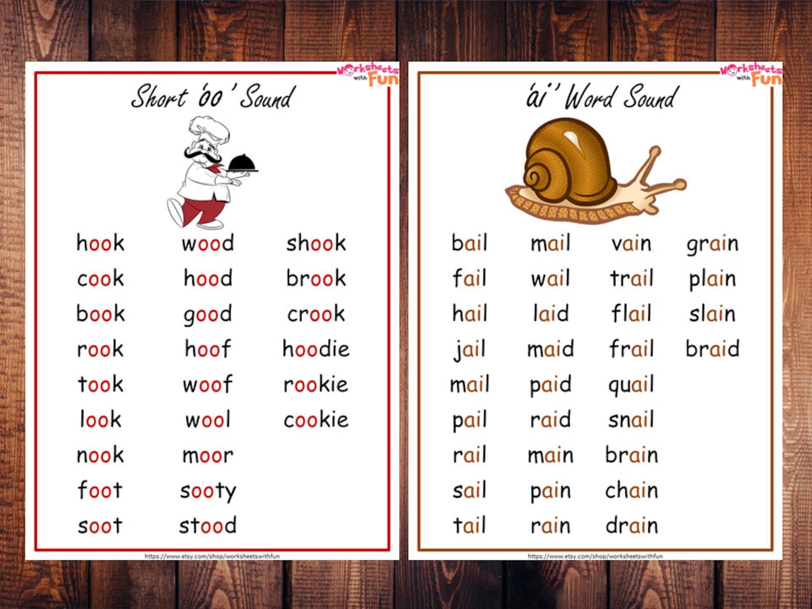 Phonics Words List Phonics Reading Cards Phonics Printable | Etsy