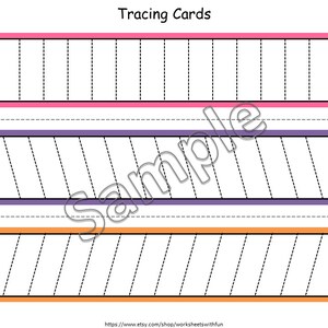 Tracing Lines Cards Printable for Toddlers, Lines and Curves Tracing ...