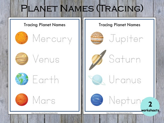 Planets For Kids Worksheets