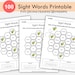 Sight Words Worksheets Printable, Fry Second 100 Words Work Book, Sight ...