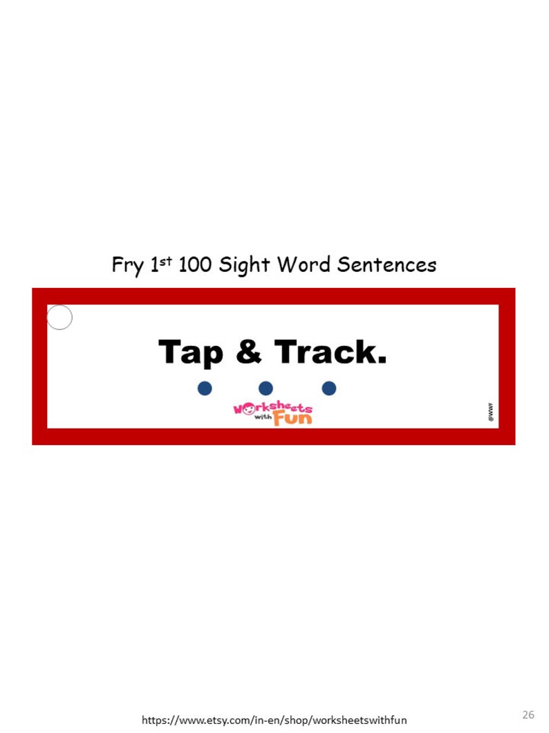 Toys Learning & School 1st 100 Fry Tap and Track Sight Word Sentences ...