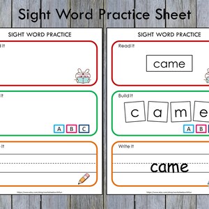 Sight Word Mat, Sight Word Builder, 100 Sight Words, Learning Sight ...