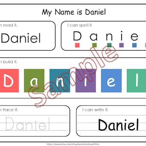 Personalized Name Practice Mat Printable, Custom Name Tracing Worksheet ...