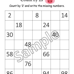 Skip Counting Worksheets 2s 5s 10s Printable, Kindergarten 1st Grade ...