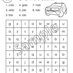 CVC Worksheets, CVC Words, CVC Objects, Words Search, Phonics Book, 3 ...