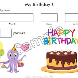 Life Skills Practice Sheets Printable, Toddler Busy Binder, Kids Name ...